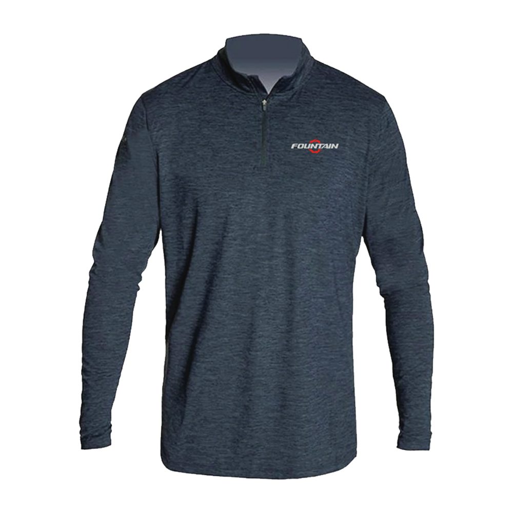 Fountain Powerboats UPF Dri Fit Quarter Zip Midnight Heather – Wake Effects